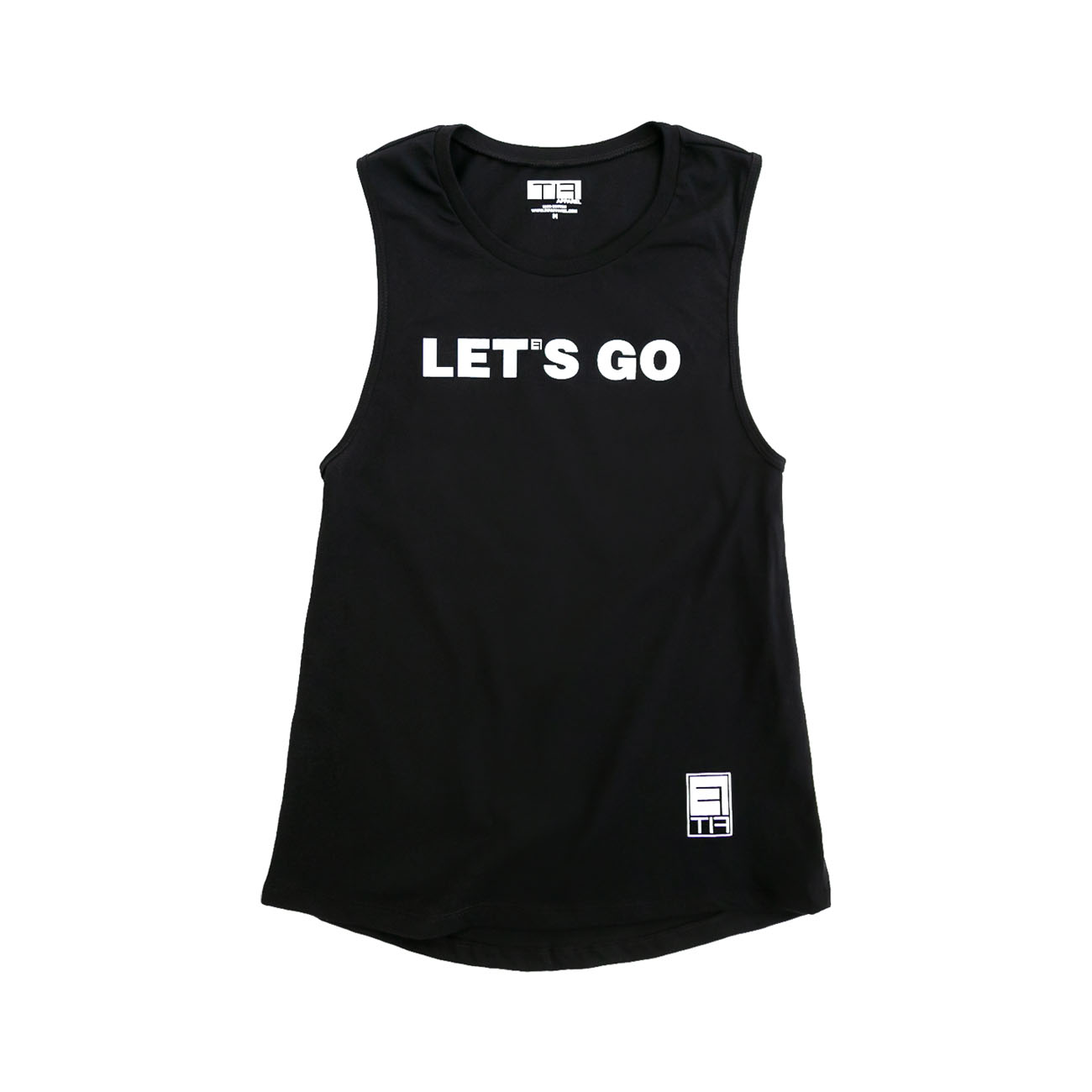 Women's Let's Go Muscle Tank - Black - TIF Apparel